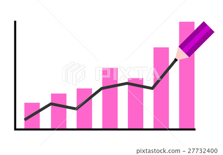 Draw a line on the graph - Stock Illustration [27732400] - PIXTA