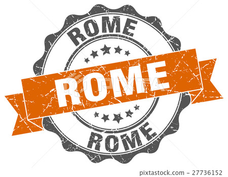 Rome round ribbon seal - Stock Illustration [27736152] - PIXTA