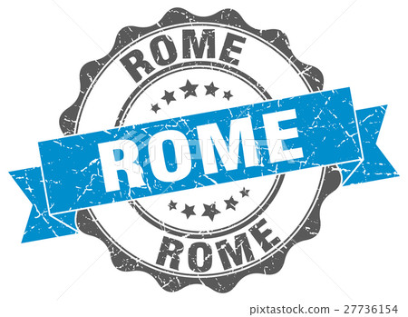 Rome round ribbon seal - Stock Illustration [27736154] - PIXTA
