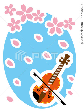 Sakura Concert Violin - Stock Illustration [27738824] - PIXTA