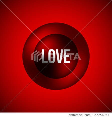 Red Love Bubble Badge - Stock Illustration [27756955] - PIXTA