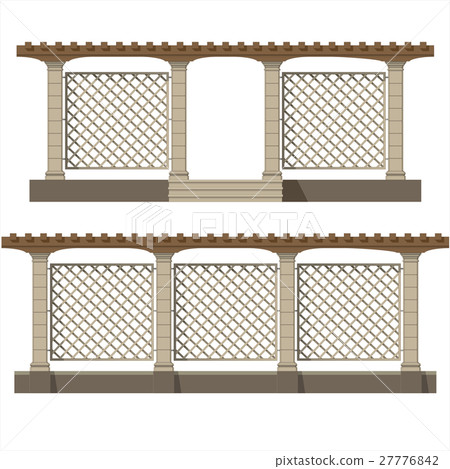 Set of vector pergola - Stock Illustration [27776842] - PIXTA