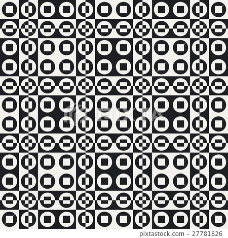 Abstract Circle and Square Pattern - Stock Illustration [27781826] - PIXTA