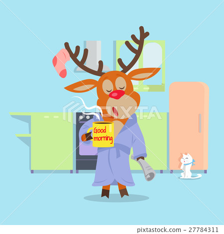 Morning Drowsiness Cartoon Vector Concept - Stock Illustration ...