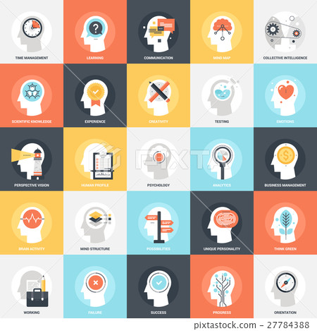 Thinking and Brain Activity - Stock Illustration [27784388] - PIXTA