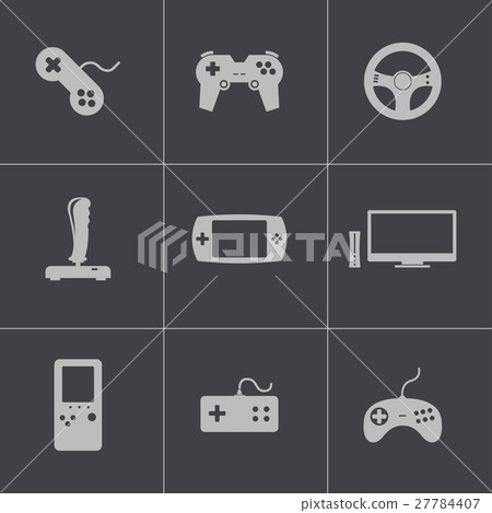 Vector black video game icons set - Stock Illustration [27784407] - PIXTA