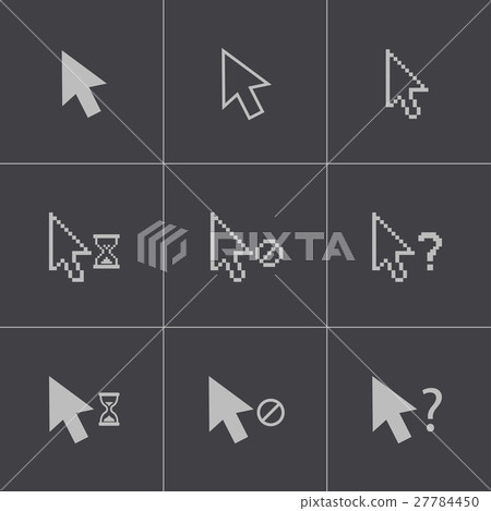 Vector black mouse cursor icons set-插圖素材 [27784450] - PIXTA圖庫
