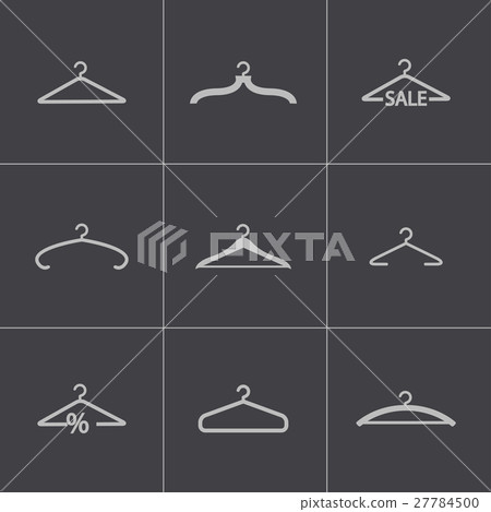 Vector black hanger icons set - Stock Illustration [27784500] - PIXTA