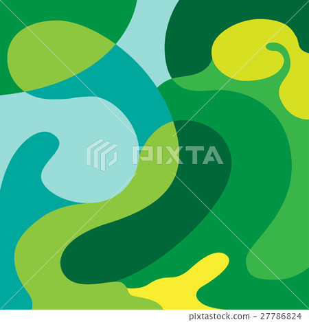 Abstract doodle green composition background - Stock Illustration ...