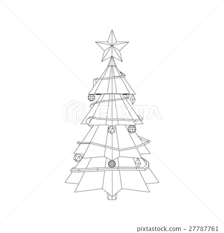 Christmas spruce tree. - Stock Illustration [27787761] - PIXTA