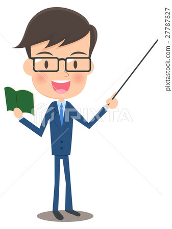 Male teacher instruction stick class - Stock Illustration [27787827 ...