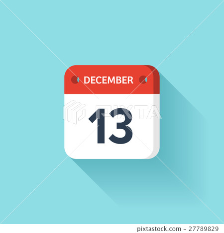 December 13. Isometric Calendar Icon With Shadow - Stock Illustration ...