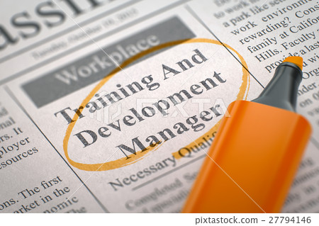 Training And Development Manager Join Our Team. 3D - Stock Illustration ...