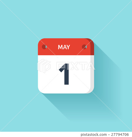 May 1. Isometric Calendar Icon With Shadow.Vector - Stock Illustration ...