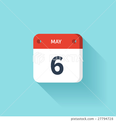 May 6. Isometric Calendar Icon With Shadow.Vector - Stock Illustration ...