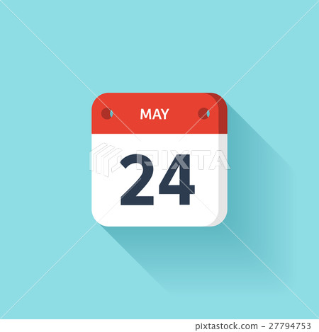 May 24. Isometric Calendar Icon With Shadow.Vector - Stock Illustration ...