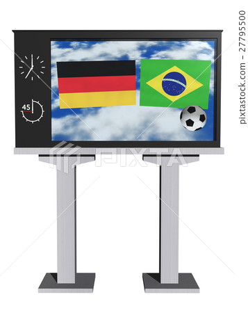 Football monitor (Germany VS Brazil) - Stock Illustration [27795500 ...