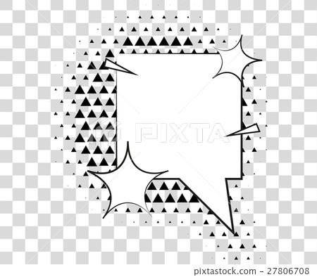 Comic speech bubbles with halftone triangles - Stock Illustration ...