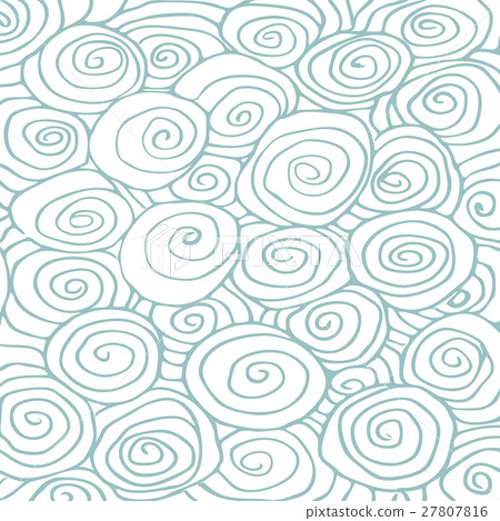 White swirl line wave hand-drawn pattern abstract - Stock Illustration ...