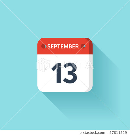 September 13. Isometric Calendar Icon With Shadow - Stock Illustration ...