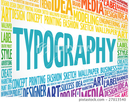 TYPOGRAPHY word cloud - Stock Illustration [27813540] - PIXTA
