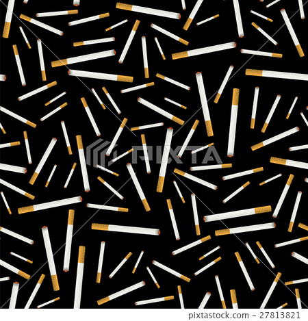 Burning Cigarette Seamless Pattern - Stock Illustration [27813821] - PIXTA