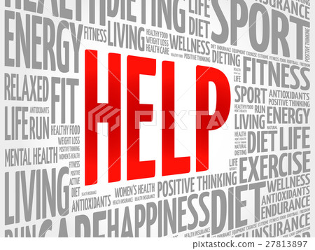 HELP word cloud background - Stock Illustration [27813897] - PIXTA