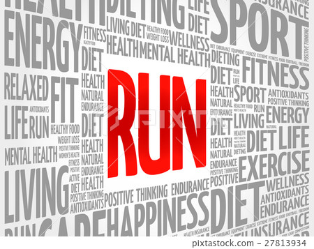 RUN word cloud, fitness - Stock Illustration [27813934] - PIXTA