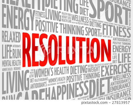 RESOLUTION word cloud, fitness - Stock Illustration [27813957] - PIXTA