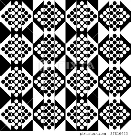 Seamless Square and Circle Pattern - Stock Illustration [27816423] - PIXTA