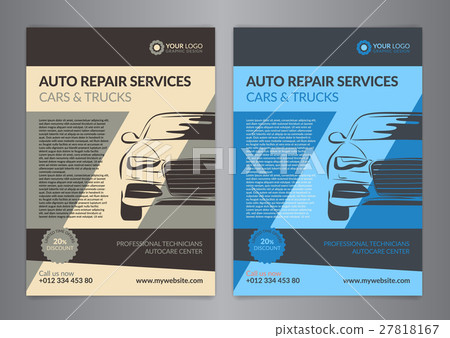 Automotive Service business layout templates. - Stock Illustration ...
