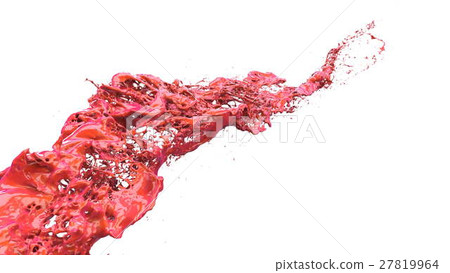 liquid explosion into one splash 3d illustration - Stock Illustration ...