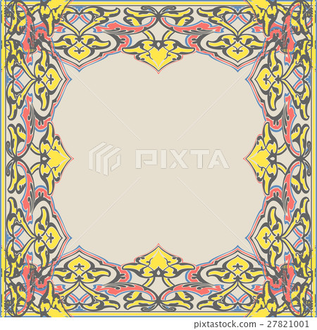 Vector ornate frame in Eastern style. - Stock Illustration [27821001 ...