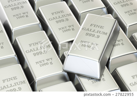 gallium ingots background, 3D rendering - Stock Illustration [27822955 ...