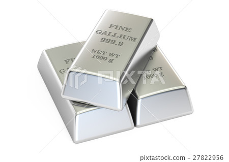 gallium ingots closeup, 3D rendering - Stock Illustration [27822956 ...