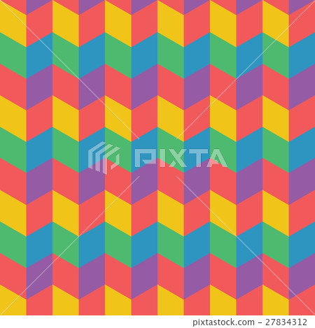Vector abstract colorful geometric retro pattern - Stock Illustration ...