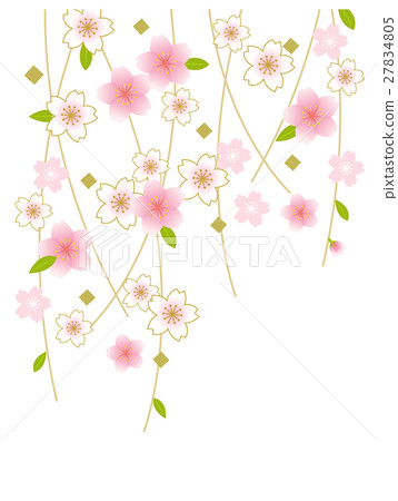 Sakura background material - Stock Illustration [27834805] - PIXTA