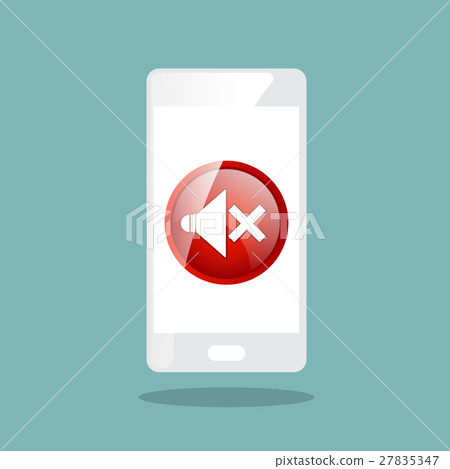 smartphone with turn off sound icon - Stock Illustration [27835347] - PIXTA