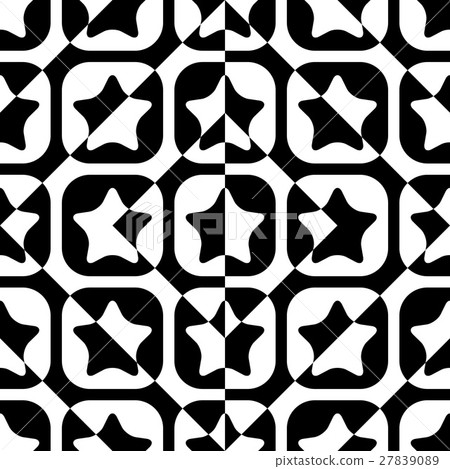 Seamless Square and Star Pattern - Stock Illustration [27839089] - PIXTA