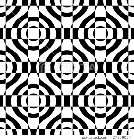 Seamless Curved Shape Pattern - Stock Illustration [27839094] - PIXTA