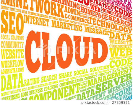 CLOUD. word cloud - Stock Illustration [27839531] - PIXTA