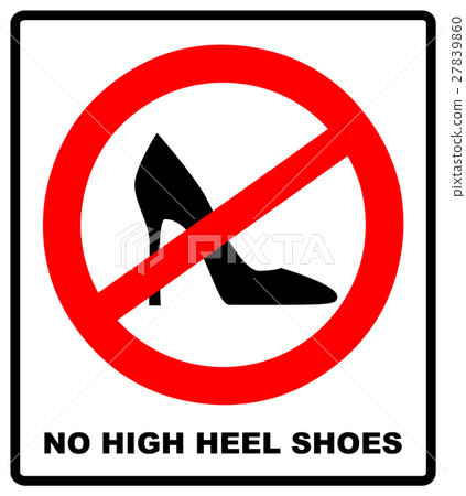 No high heel shoes sign on white. vector - Stock Illustration [27839860 ...