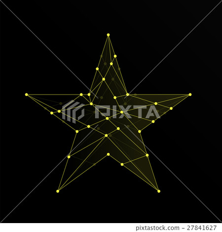 Star pentagram illustration yellow color - Stock Illustration [27841627 ...
