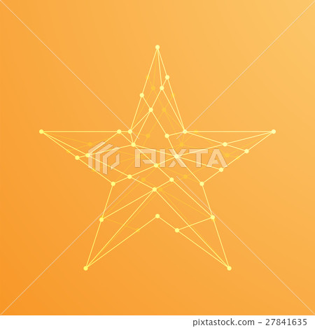 Star pentagram illustration yellow color - Stock Illustration [27841635 ...