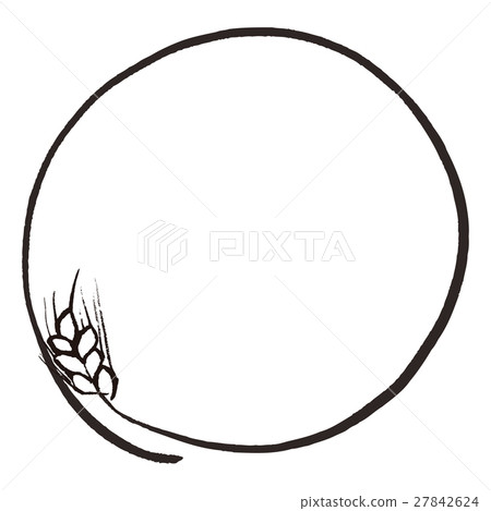 Wheat barley frame - Stock Illustration [27842624] - PIXTA