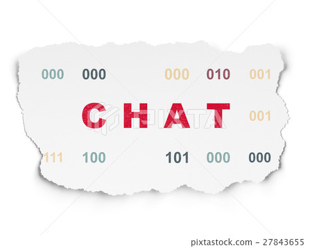 Web design concept: Chat on Torn Paper background - Stock Illustration ...