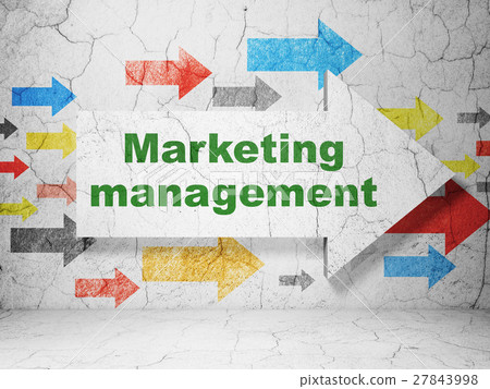 Marketing concept: arrow with Marketing Management - Stock Illustration ...