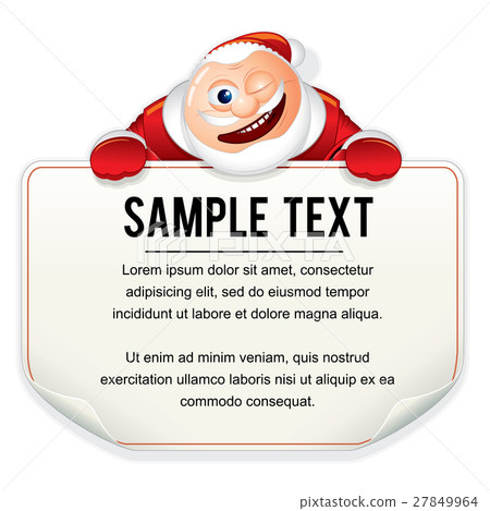 Christmas Santa Sign. Vector - Stock Illustration [27849964] - PIXTA