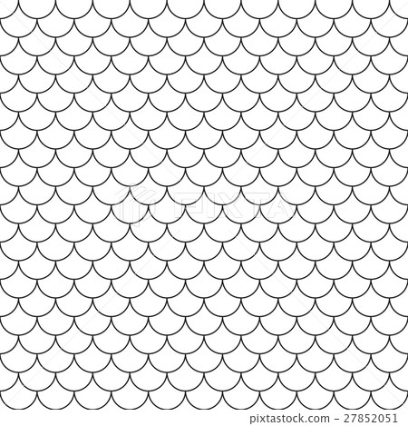 Fish Scales Seamless Pattern - Stock Illustration [27852051] - PIXTA
