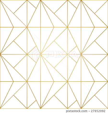 Golden Lines Geometric Seamless Pattern - Stock Illustration [27852092 ...